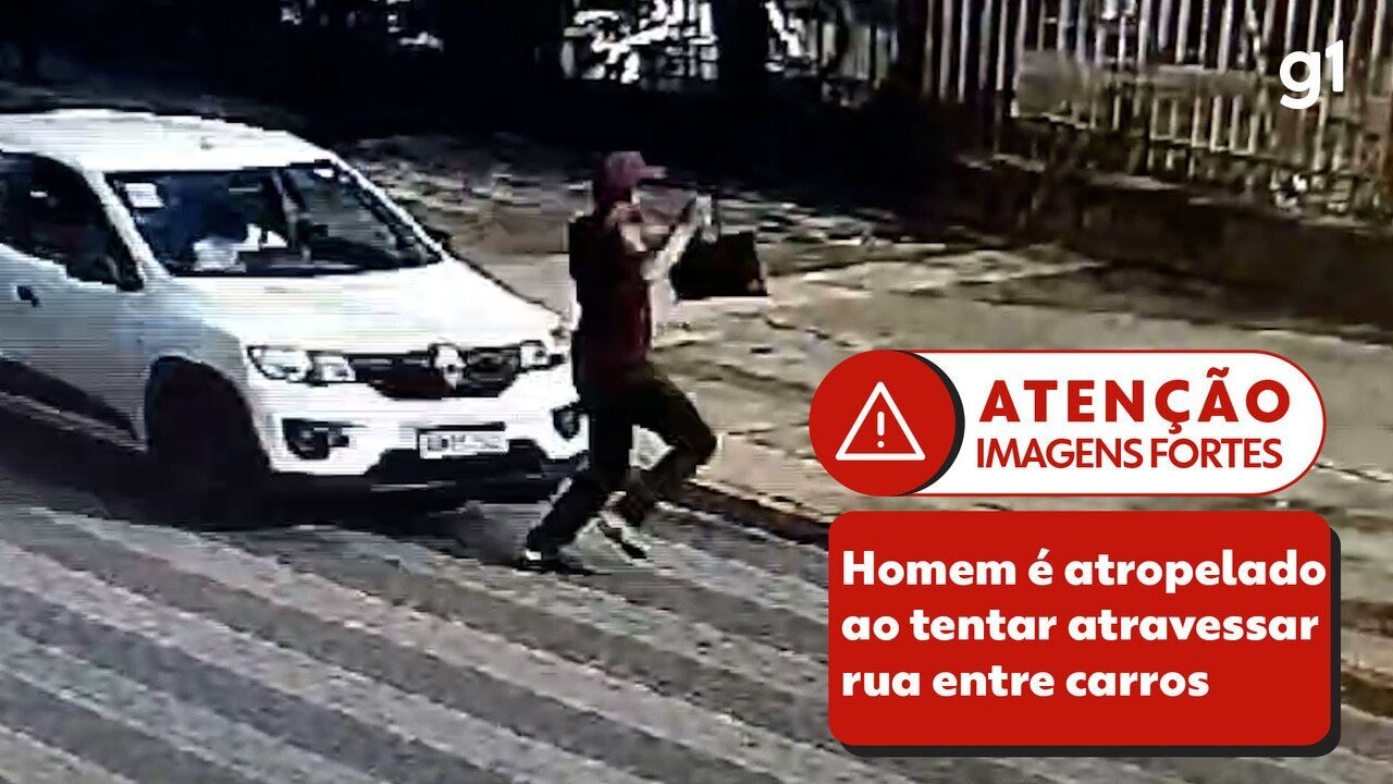 Homem é atropelado ao tentar atravessar rua com semáforo verde para os veículos; VÍDEO | Minas ...