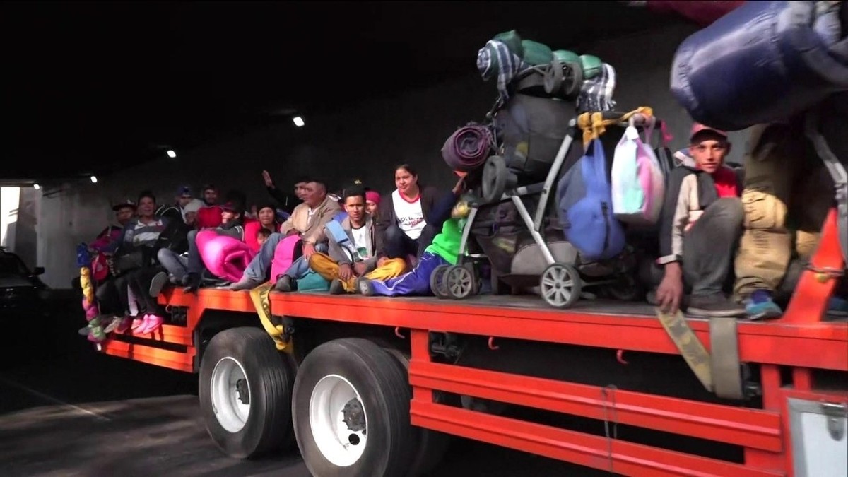 Fantástico mostra a rotina dos migrantes em caravana rumo aos EUA ...