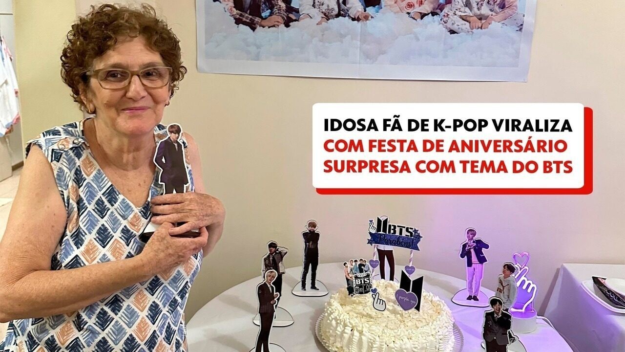 Idosa fã de k-pop viraliza com festa de aniversário temática do grupo ...
