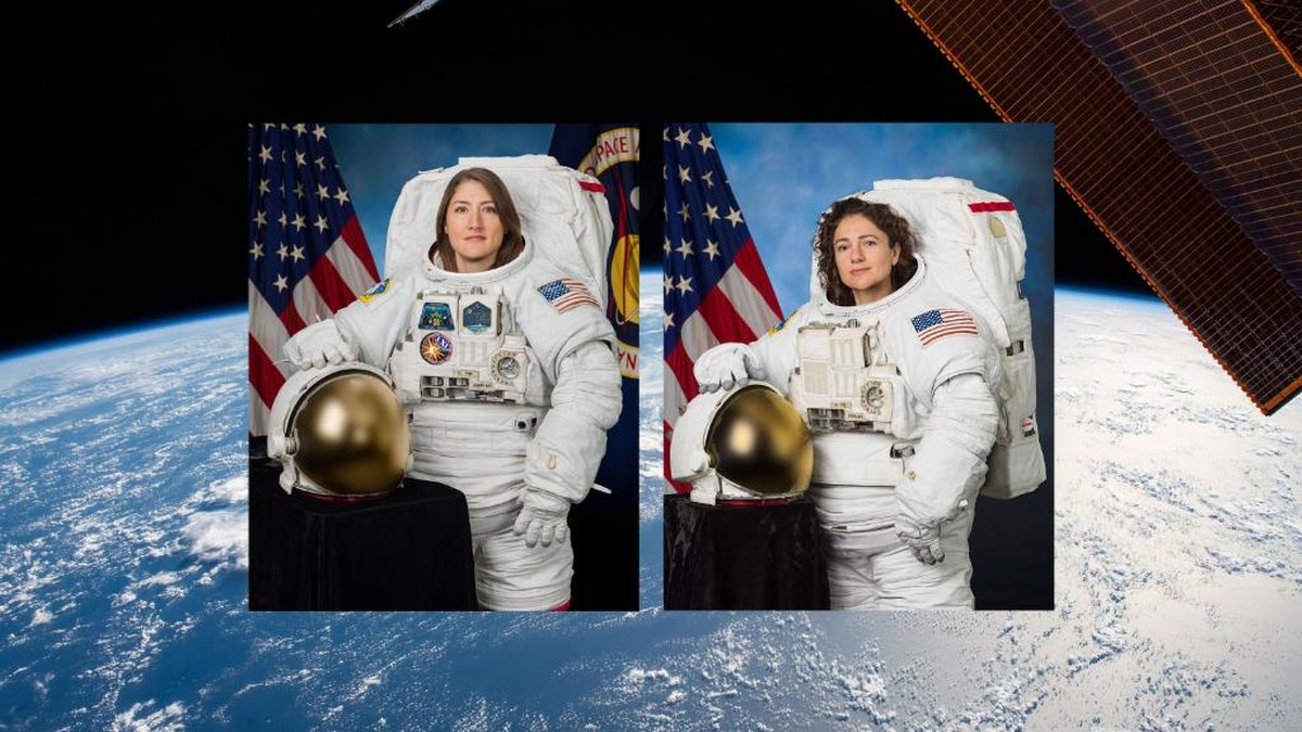 Duas astronautas fazem uma caminhada no espaço, um feito histórico ...