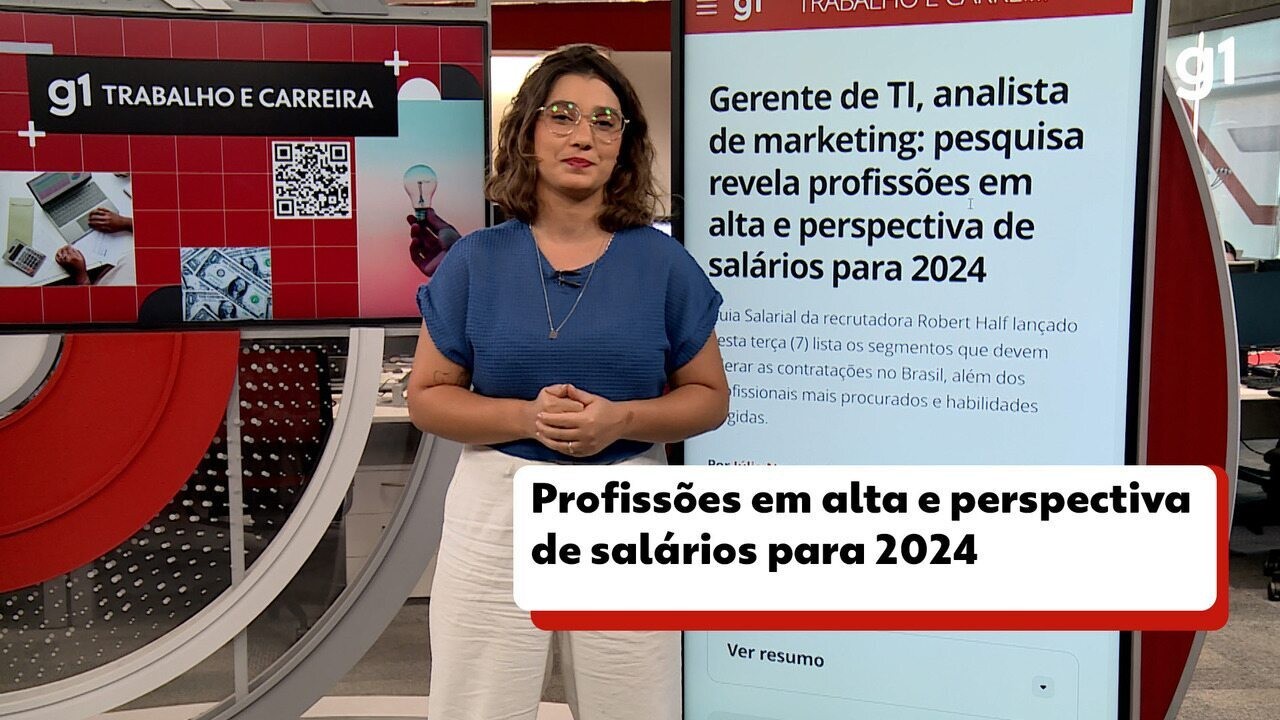 Para começar 2024 empregado: lista do g1 reúne vagas de estágio e ...