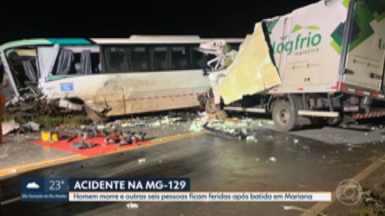 Acidente entre ônibus e caminhão deixa morto e feridos em rodovia de MG | Minas Gerais | G1
