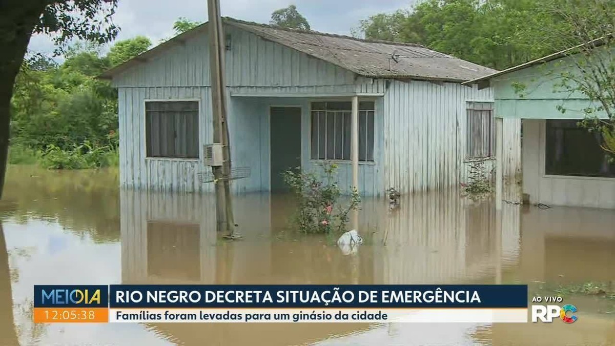 Imagens aéreas mostram casas alagadas até o teto, em Rio Negro | Paraná ...
