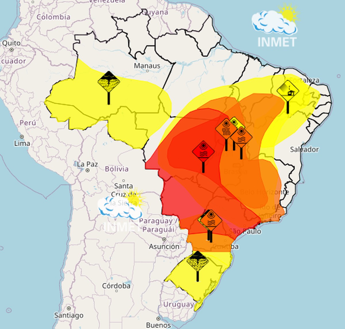 Onda de calor: Inmet emite alerta vermelho de grande perigo para nove ...