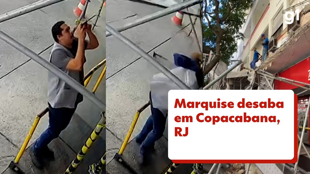 VÍDEO: marquise desaba em Copacabana onde homem tirava foto segundos ...