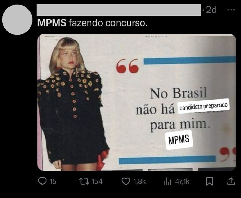 Reprovação de candidatos do MPMS gerou memes nas redes sociais. — Foto ...