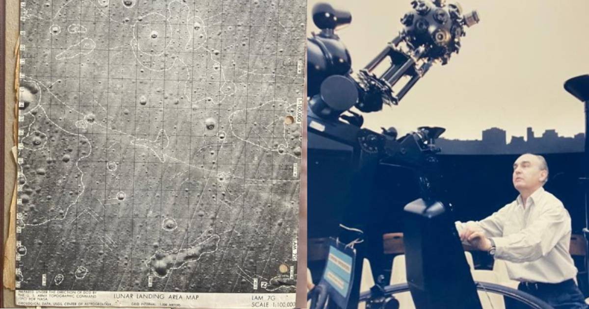 Astrônomo brasileiro guarda mapa lunar que foi ao espaço durante ...