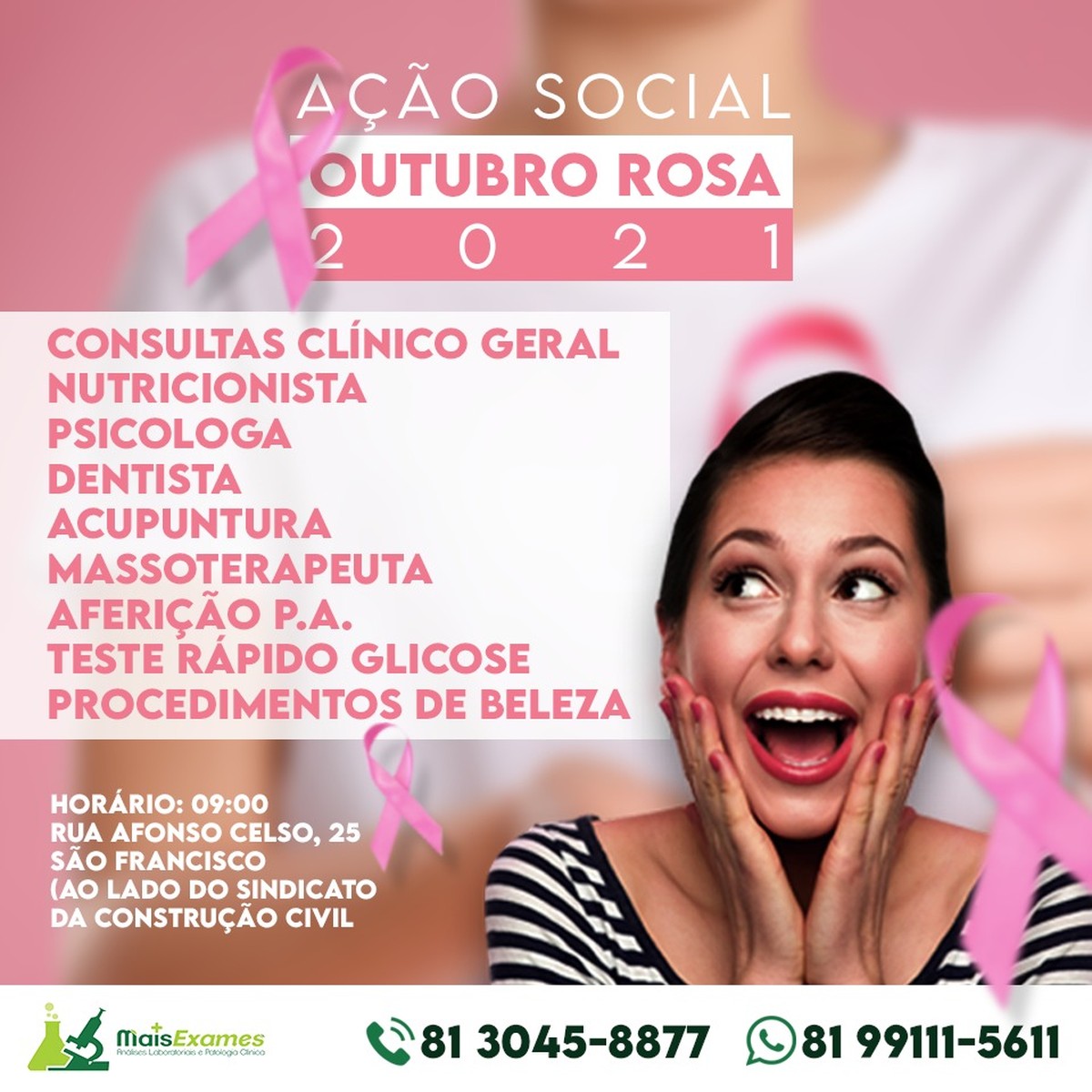 Laboratório realiza ação do outubro rosa no bairro São Francisco, em ...
