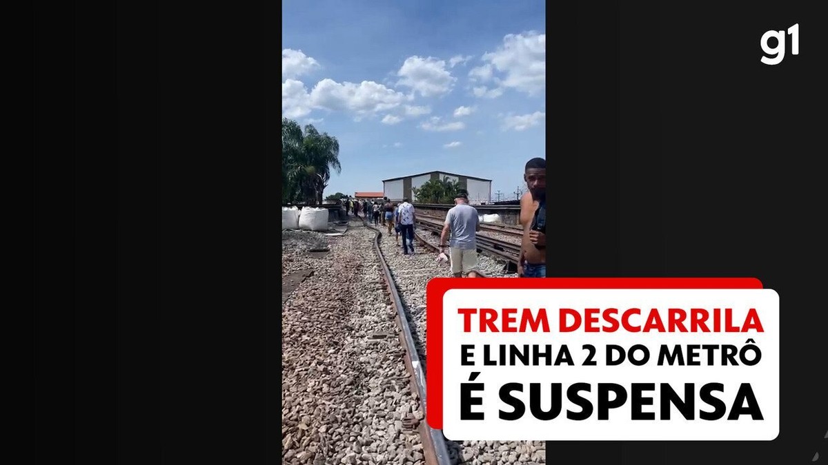 Trem do Metrô do Rio descarrila e circulação na linha 2 é suspensa ...