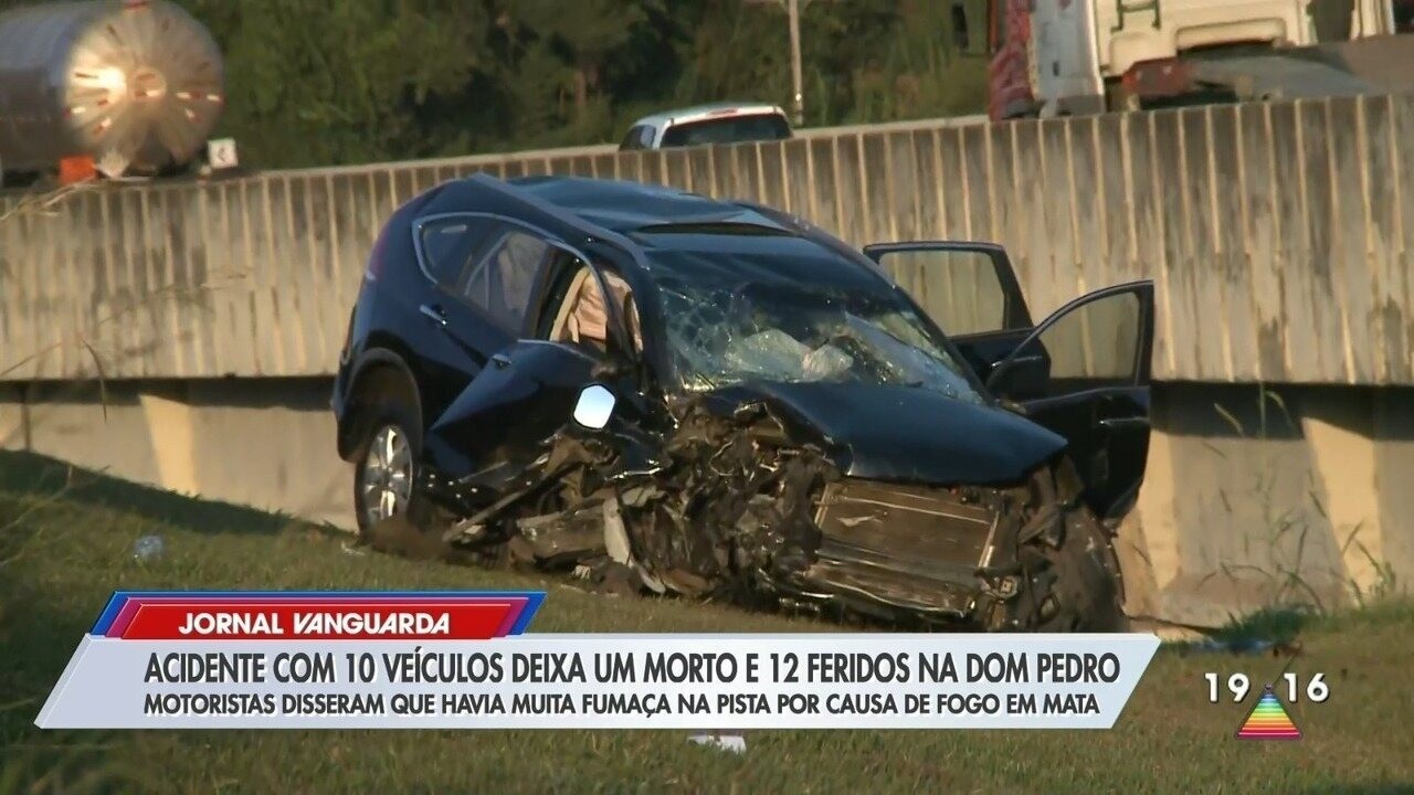 Engavetamento entre 10 veículos mata uma idosa e deixa 12 pessoas feridas na rodovia Dom Pedro I ...