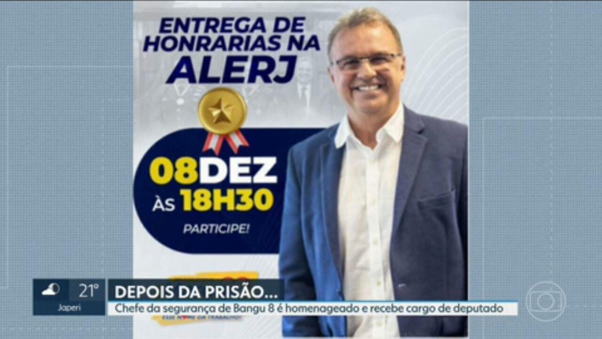 Deputado homenageia e emprega chefe da segurança de Bangu 8 | Rio de ...