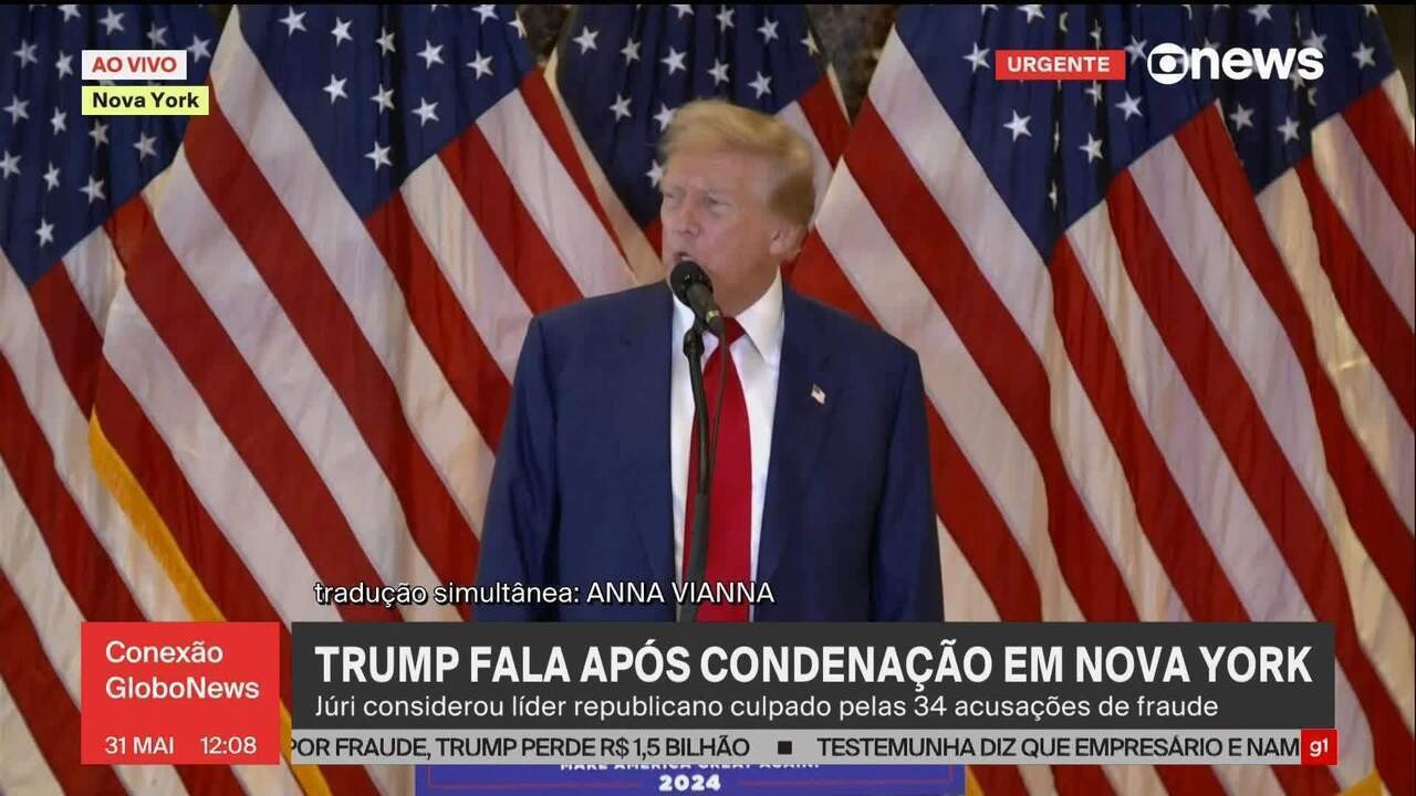 Após condenação, Trump discursa e ataca Biden, imigrantes, juiz e até ...