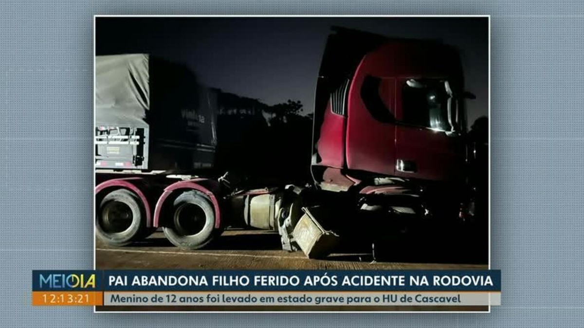 Pai abandona filho de 12 anos gravemente ferido após acidente em Cascavel, afirma PRF | Oeste e ...