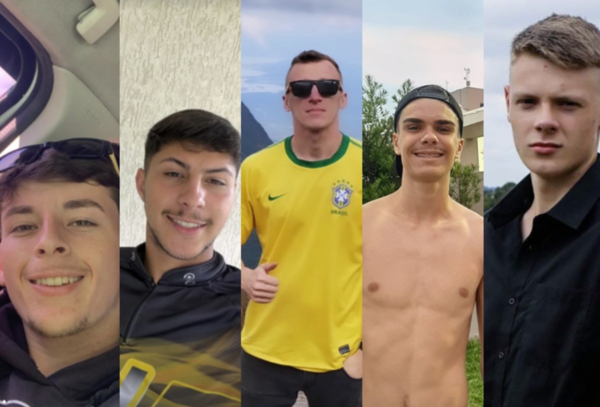 Quem são os 5 jovens que morreram em acidente em SC