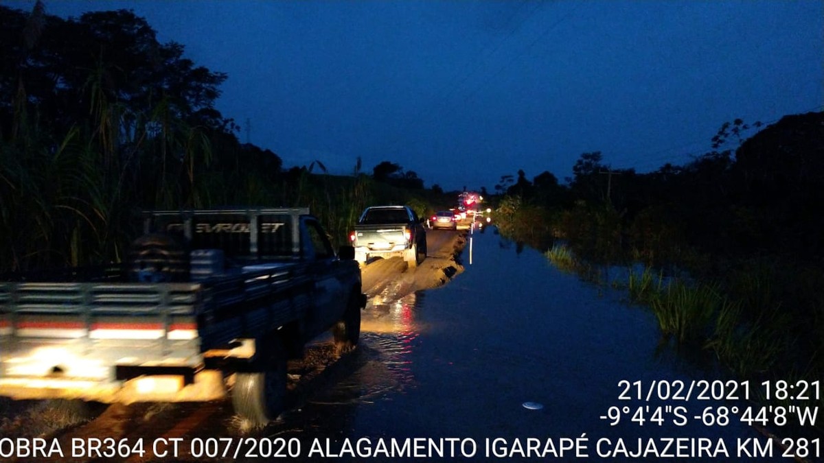 BR que liga cidades do Acre atingida por inundação tem tráfego liberado ...