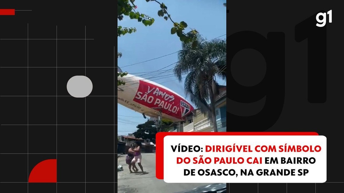 Vídeos mostram momento da queda de dirigível contratado pelo time do ...