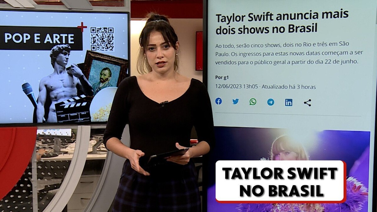 Taylor Swift anuncia mais dois shows no Brasil | Pop & Arte | G1