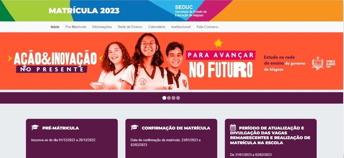 Pré Matrícula Online Para Alunos Novatos Da Rede Estadual De Al Começa