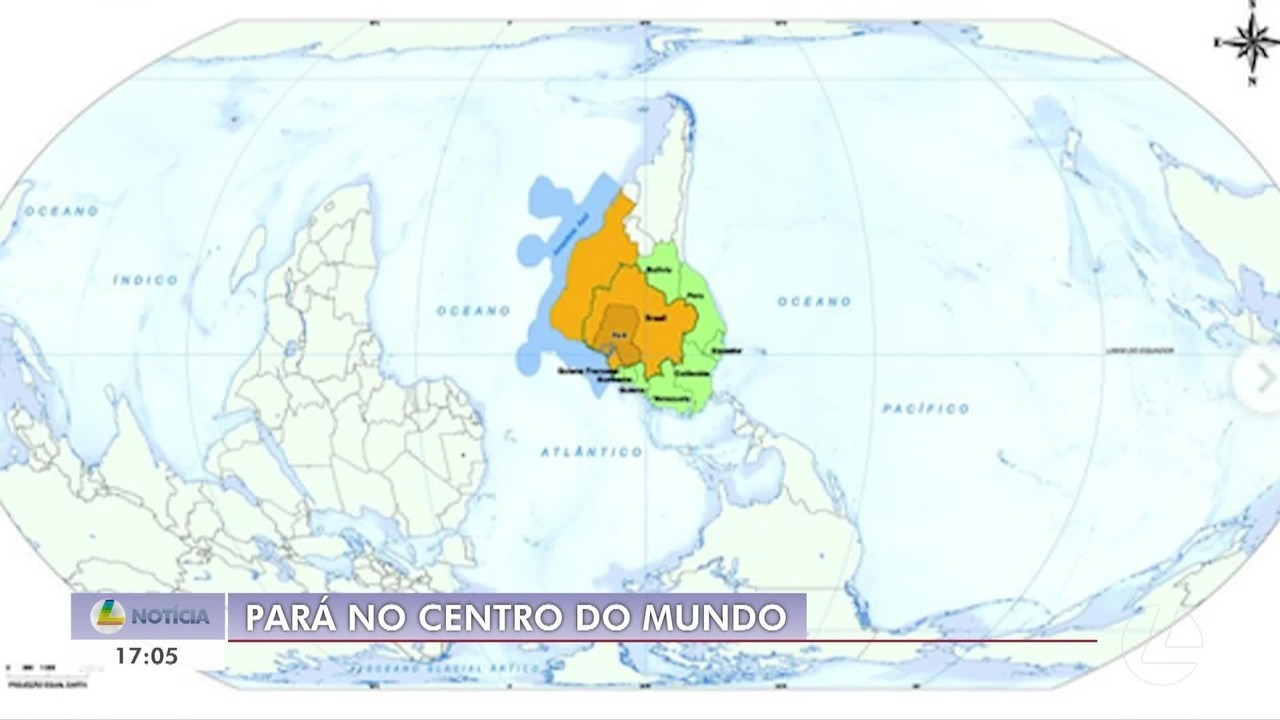 IBGE apresenta mapa-múndi que coloca o Pará no centro | G1