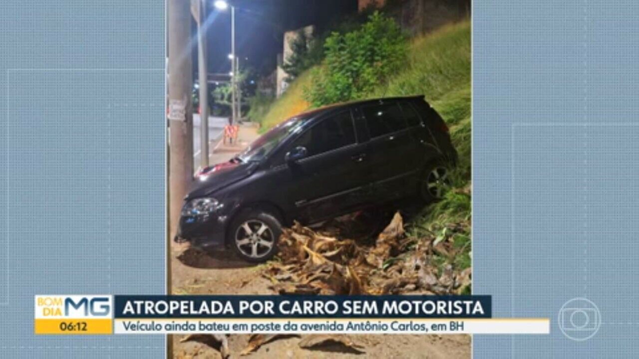 Mulher é atropelada por carro sem motorista em avenida de BH | Minas Gerais | G1