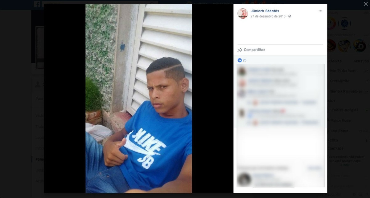Adolescente é Detido Suspeito De Matar Colega E Jogar Corpo No Rio