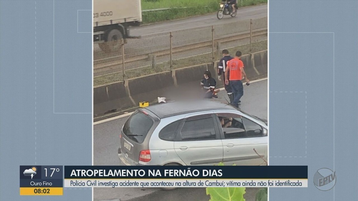Homem morre atropelado por carro ao tentar atravessar a Fernão Dias, em Cambuí | Sul de Minas | G1
