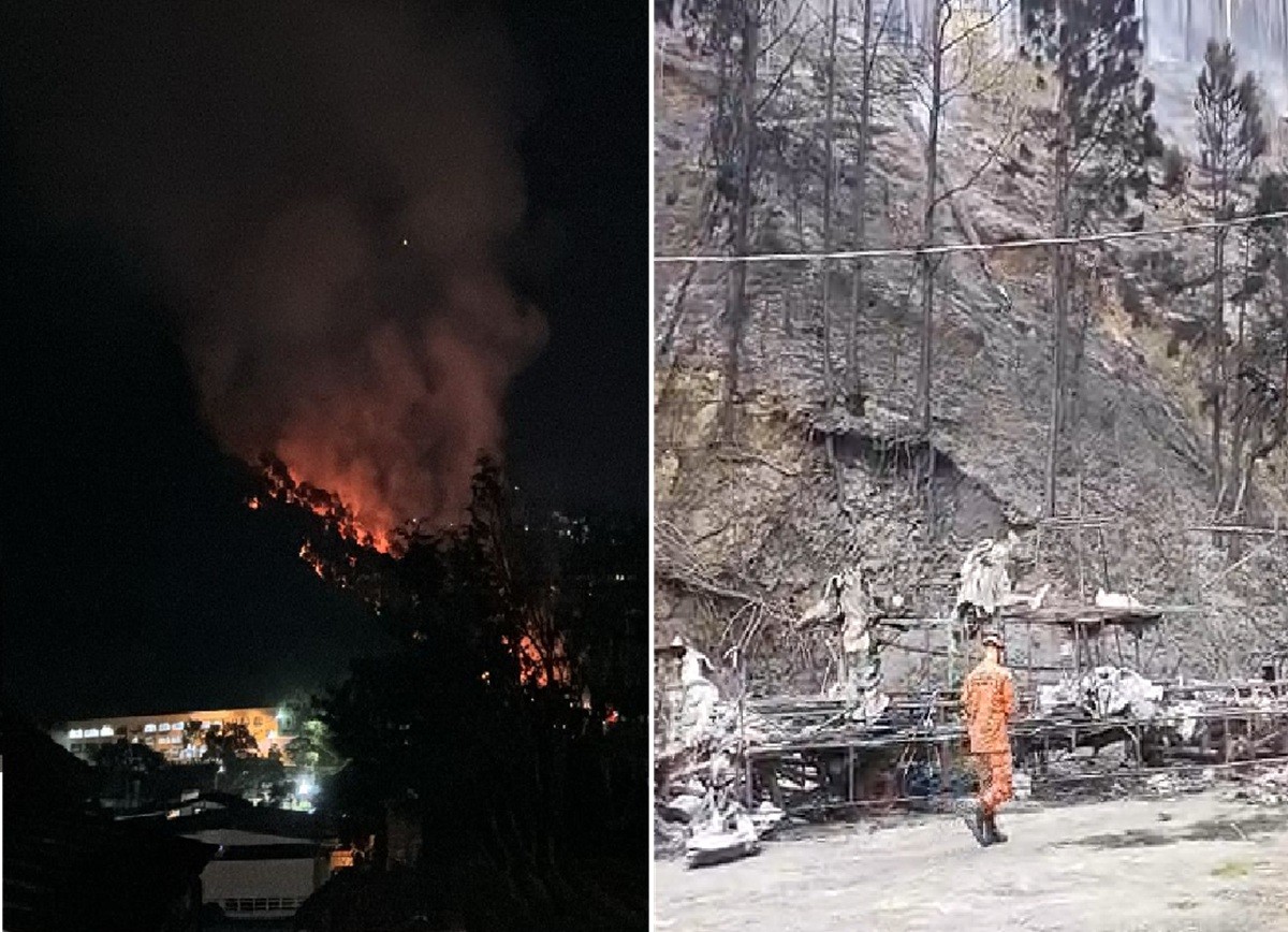 Incêndio destrói carros alegóricos da Unidos do Imperador em Friburgo | G1