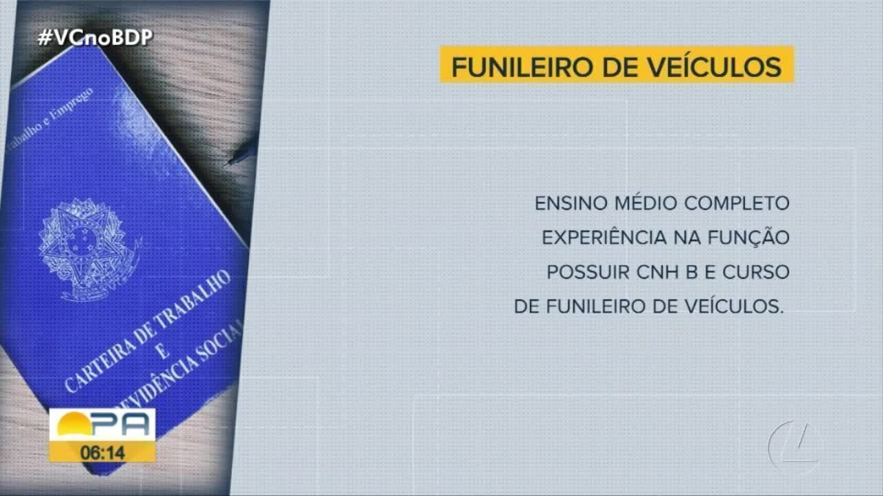Veja vagas de emprego disponíveis em Belém nesta sexta-feira, 22 | Pará ...
