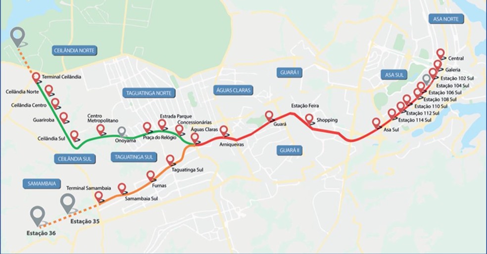 Grande Estacao Central Mapa Metro Norte