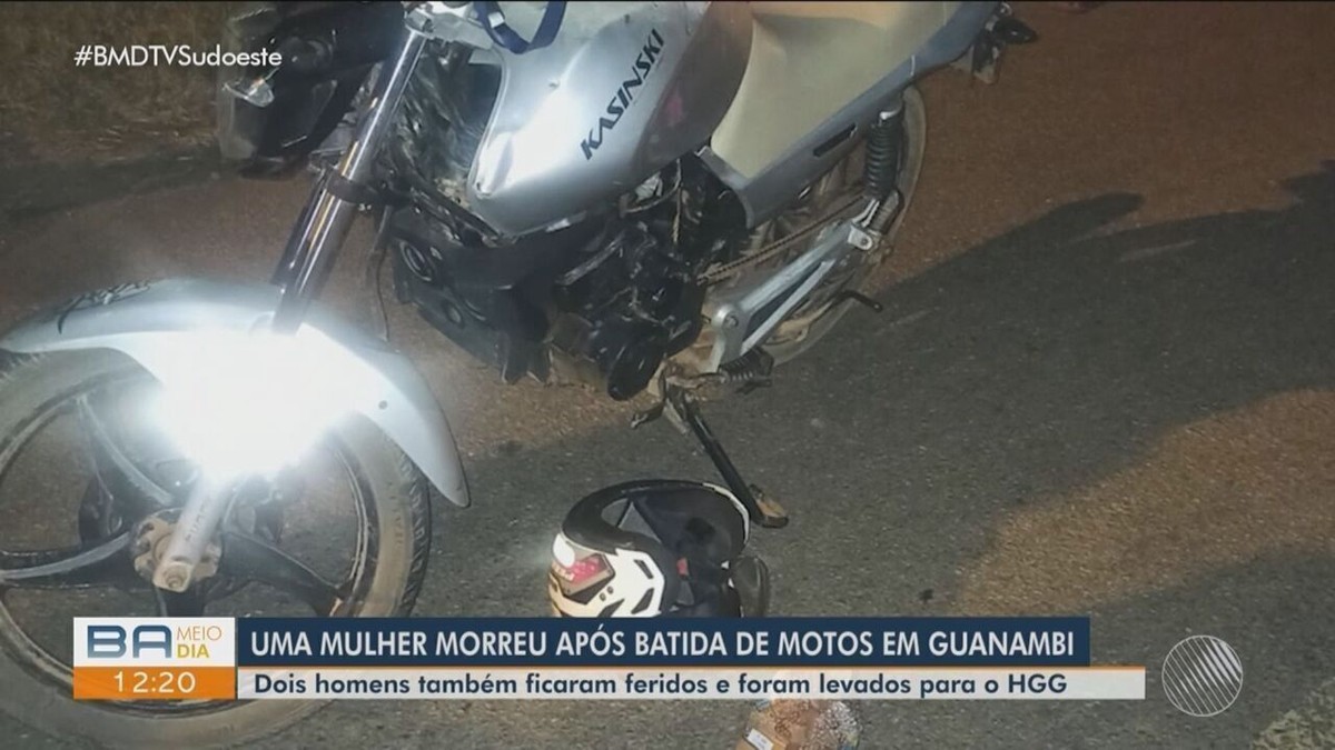 Mulher morre e duas pessoas ficam feridas após batida entre motocicletas no sudoeste da Bahia ...