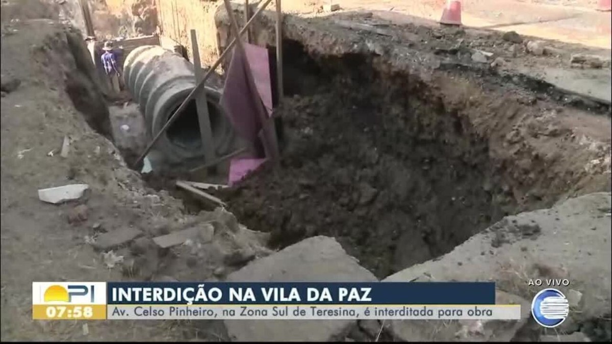 Av. Celso Pinheiro, em Teresina, é interditada para obra de drenagem e ...