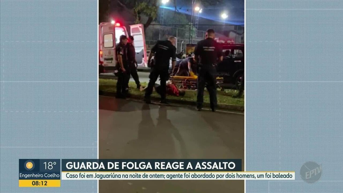 Guarda de folga reage a assalto e suspeito é baleado em Jaguariúna | Campinas e Região | G1