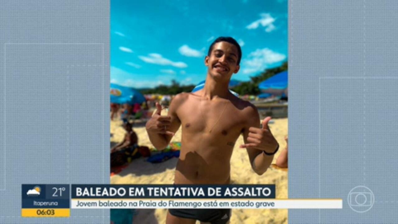 Jovem baleado em tentativa de assalto no Flamengo reagiu para defender a namorada, dizem amigos ...