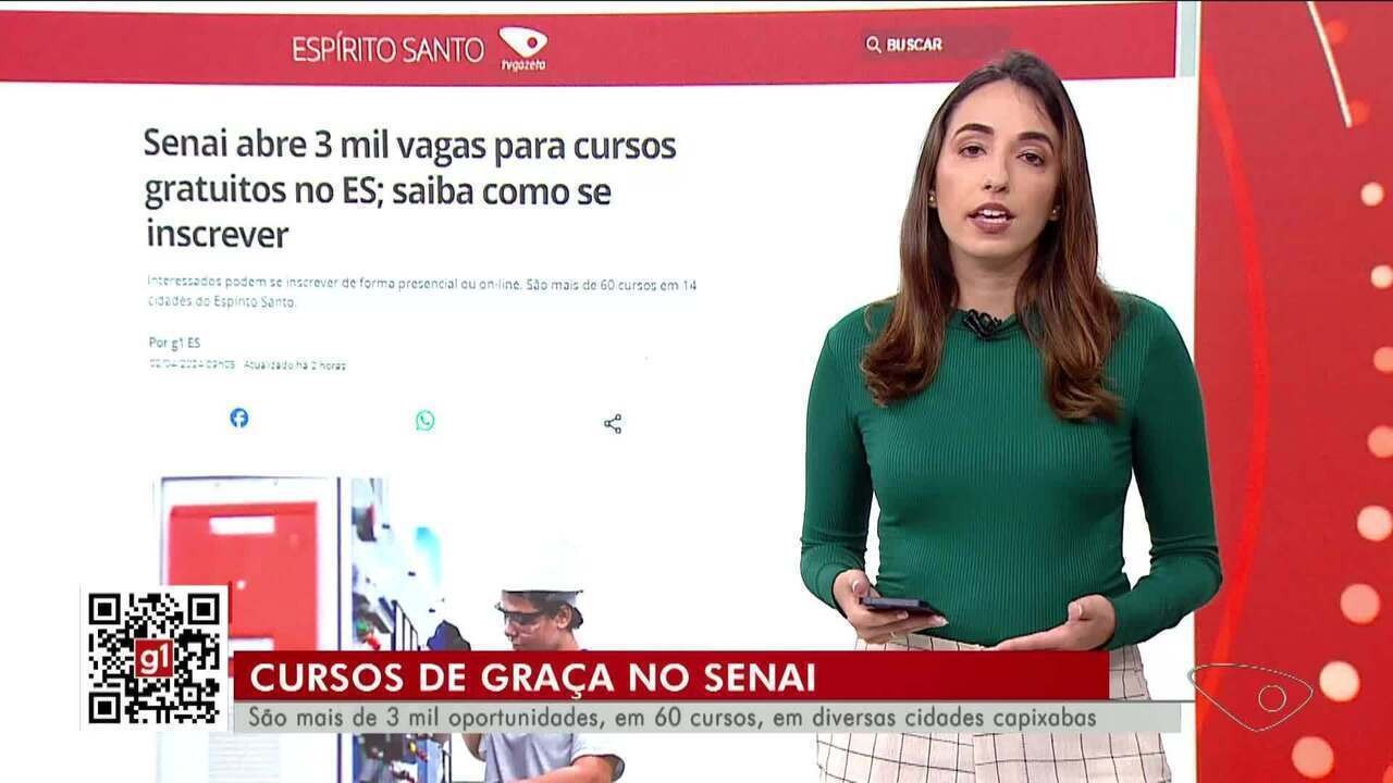 Senai abre 3 mil vagas para cursos gratuitos no ES; saiba como se ...