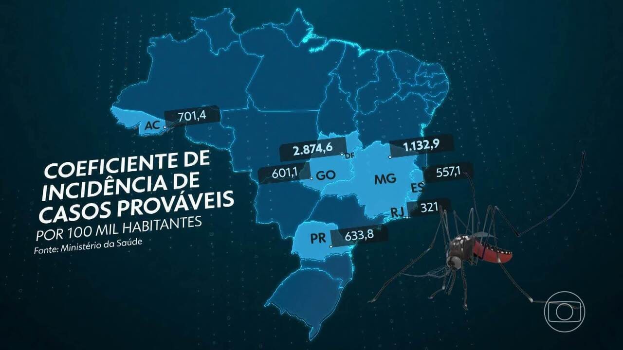Estados brasileiros enfrentam epidemia de dengue, afirma Opas | Jornal Nacional | G1