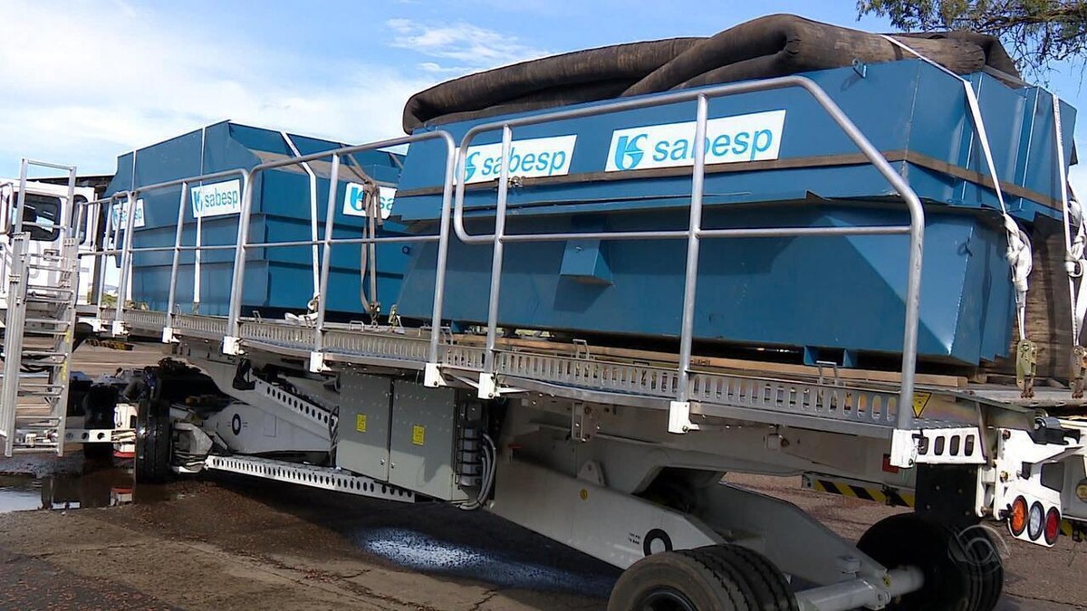 Bombas da Sabesp enviadas para escoar água começam a operar neste ...