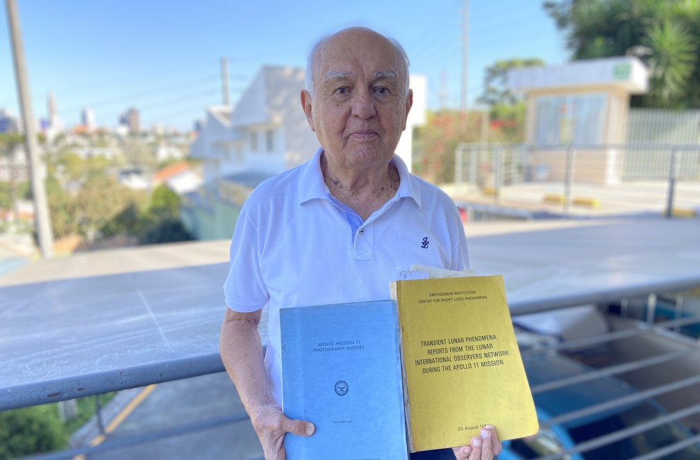 Astrônomo brasileiro guarda mapa lunar que foi ao espaço durante ...