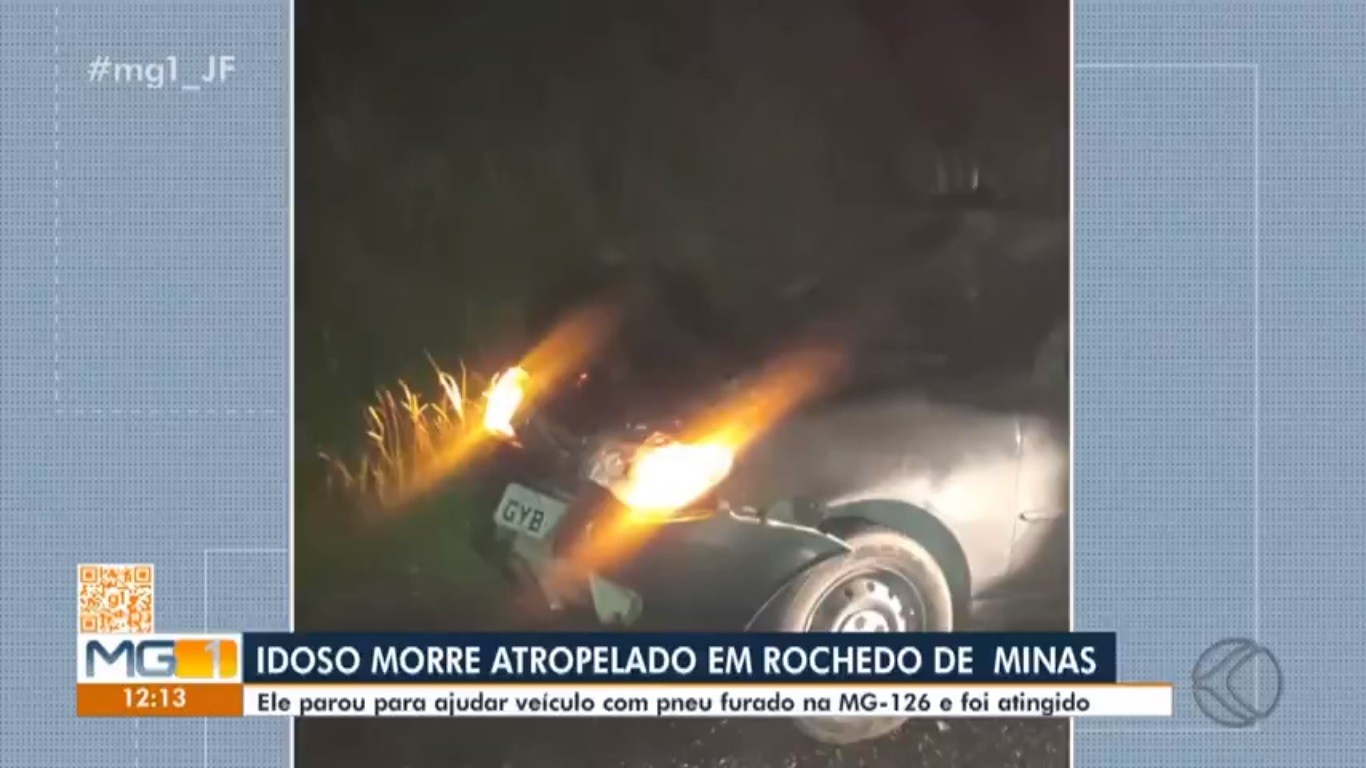 Idoso morre atropelado na MG-126 em Rochedo de Minas | Zona da Mata | G1