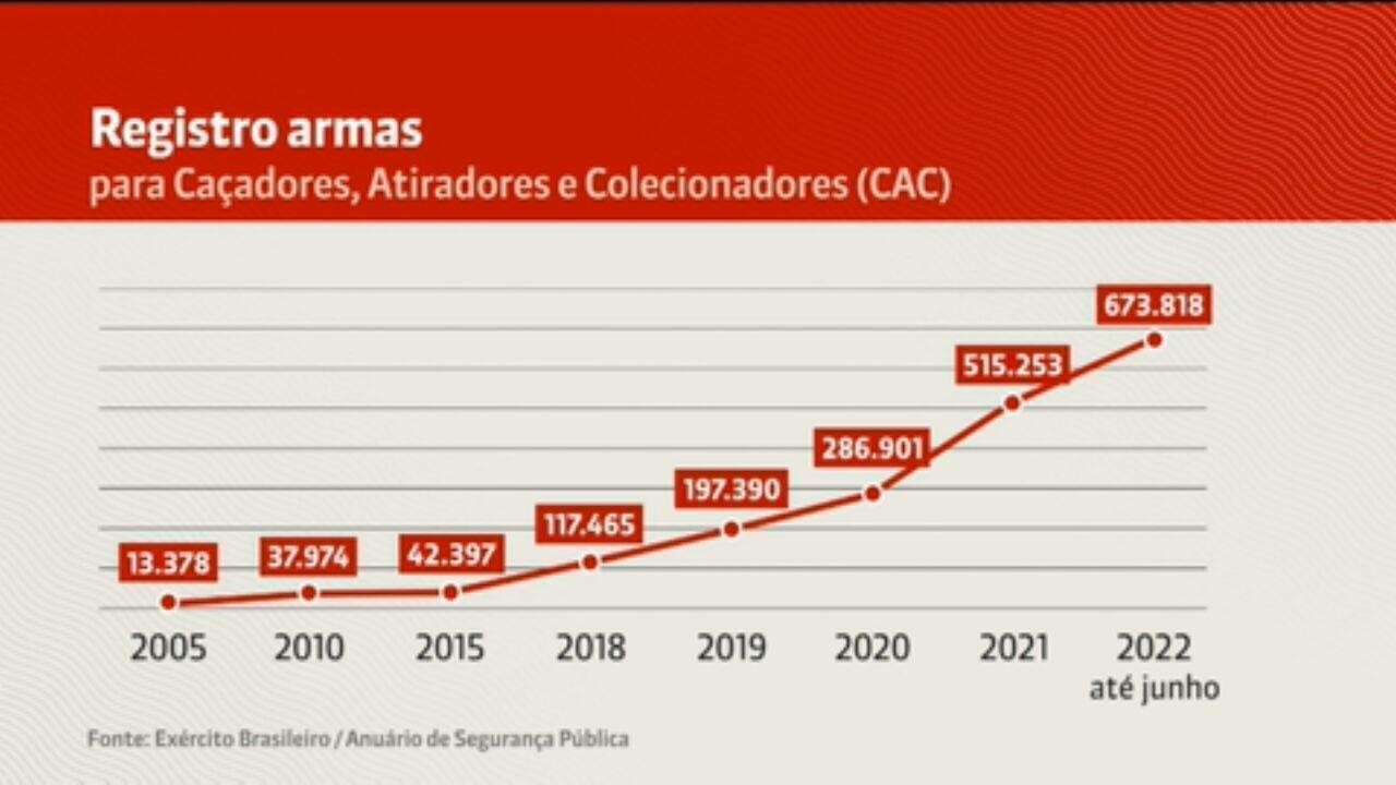 Registro de armas de fogo cai 53% nos primeiros cinco meses de 2023 ...