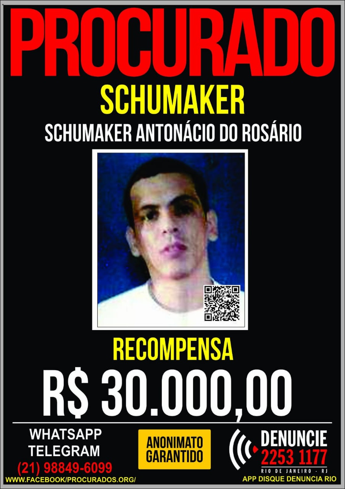 Disque Denúncia Aumenta Recompensa Por Informações Sobre Traficante