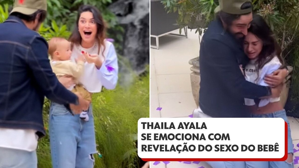 Thaila Ayala se emociona ao descobrir sexo de bebê em chá revelação ...