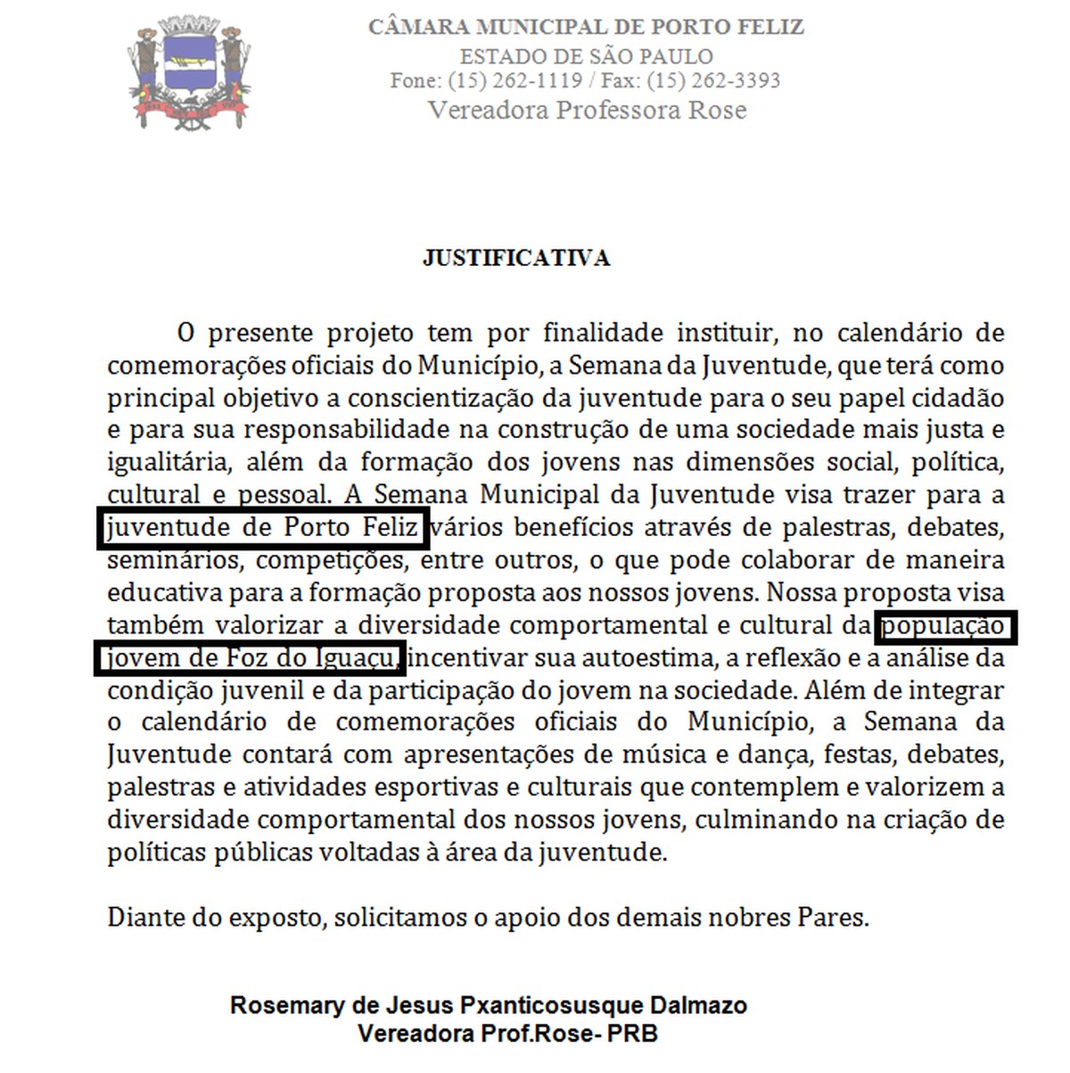 Vereadora do interior de SP apresenta projeto para 'população jovem de ...
