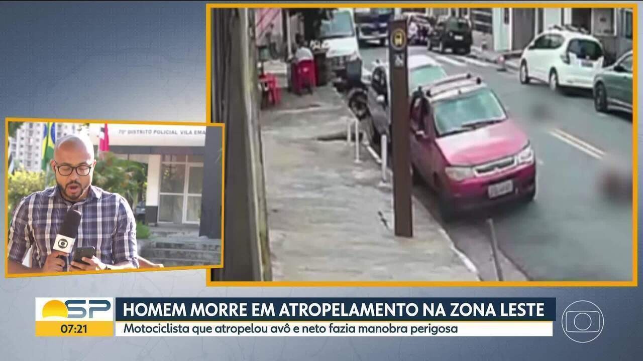 Homem morre atropelado por motociclista que empinava a moto na Zona Leste de SP; neto de 6 anos ...