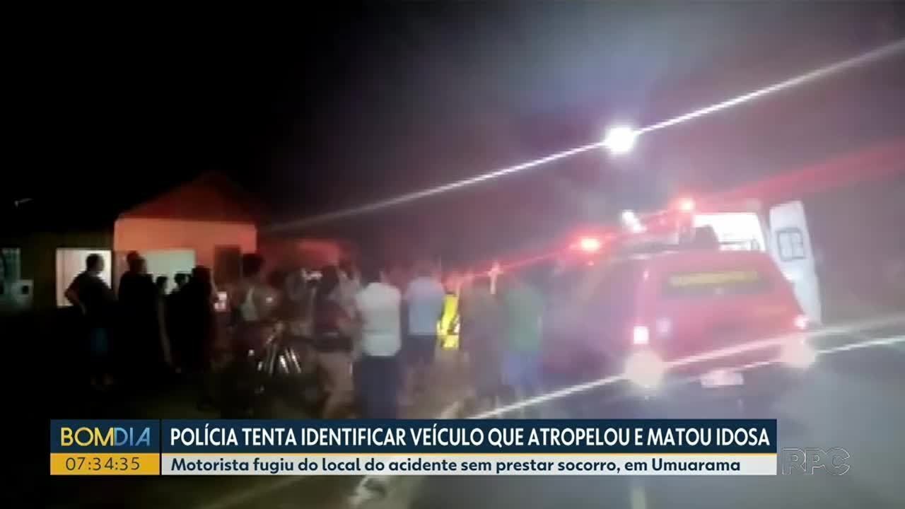 Idosa morre atropelada por carro em avenida, em Umuarama; motorista fugiu sem prestar socorro ...