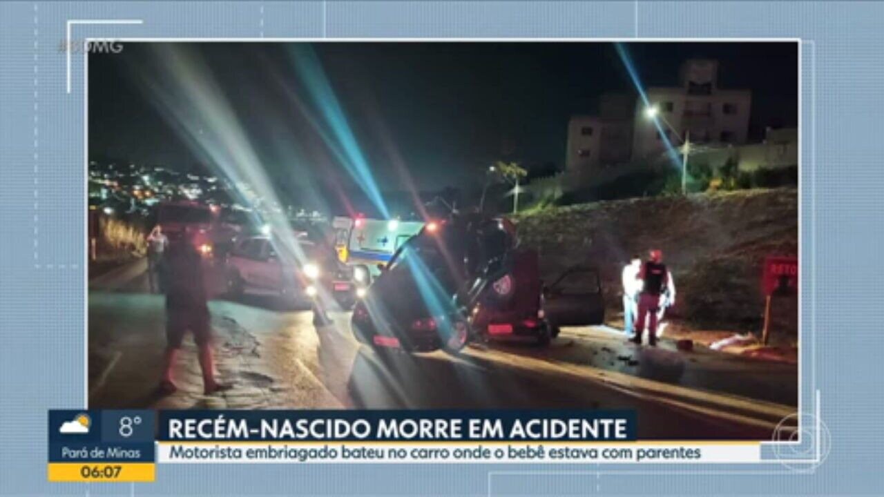 Motorista embriagado é suspeito de provocar acidente que matou bebê e feriu 4 em Pedro Leopoldo ...