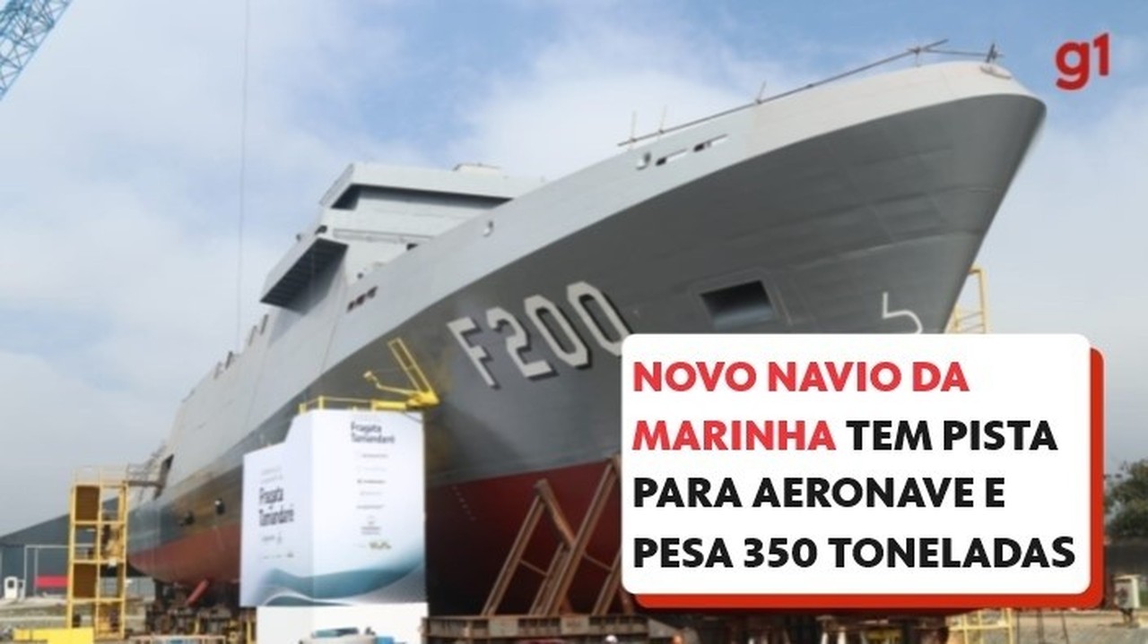 Novo navio de guerra de projeto bilionário da Marinha é lançado em SC ...