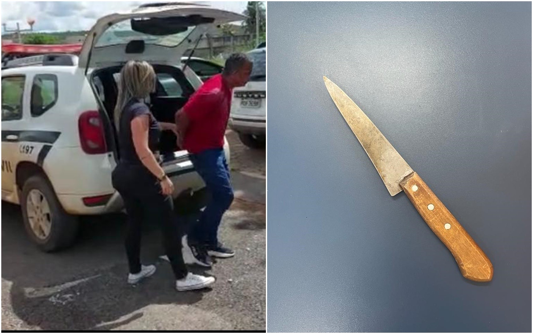 Homem é preso suspeito de esfaquear a mulher e ferir a filha durante agressões, em Novo Gama ...