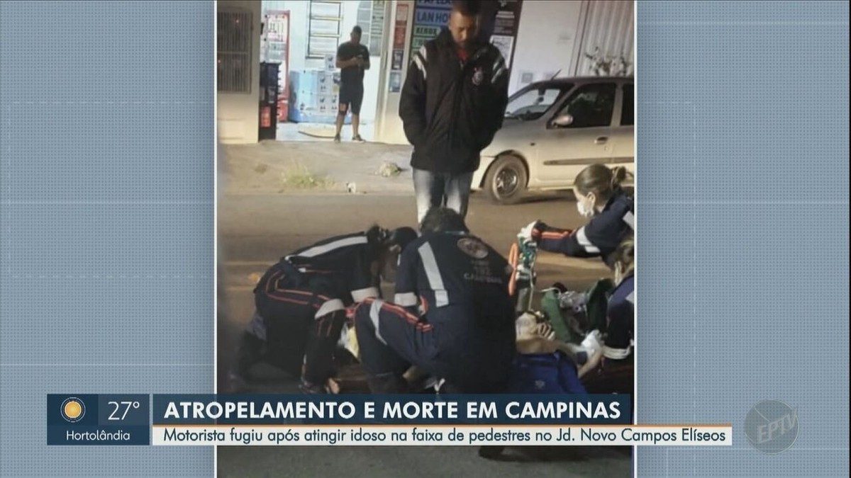 Idoso morre após ser atropelado na faixa de pedestres em Campinas | Campinas e Região | G1