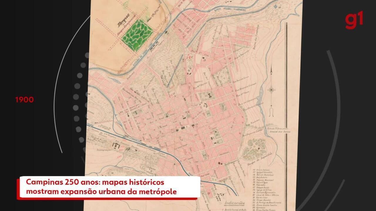 Campinas, 250 anos: mapa mais antigo revela área urbana no século 19 e ...