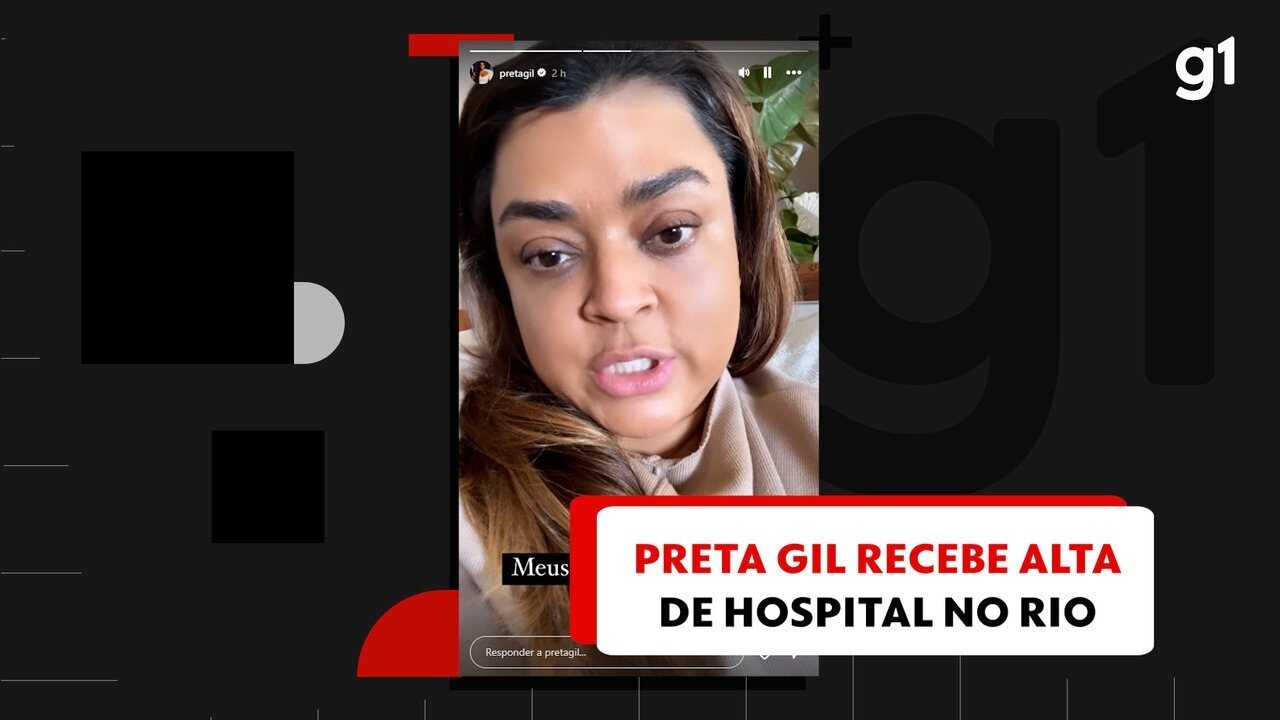 Preta Gil recebe alta de hospital no Rio | Rio de Janeiro | G1